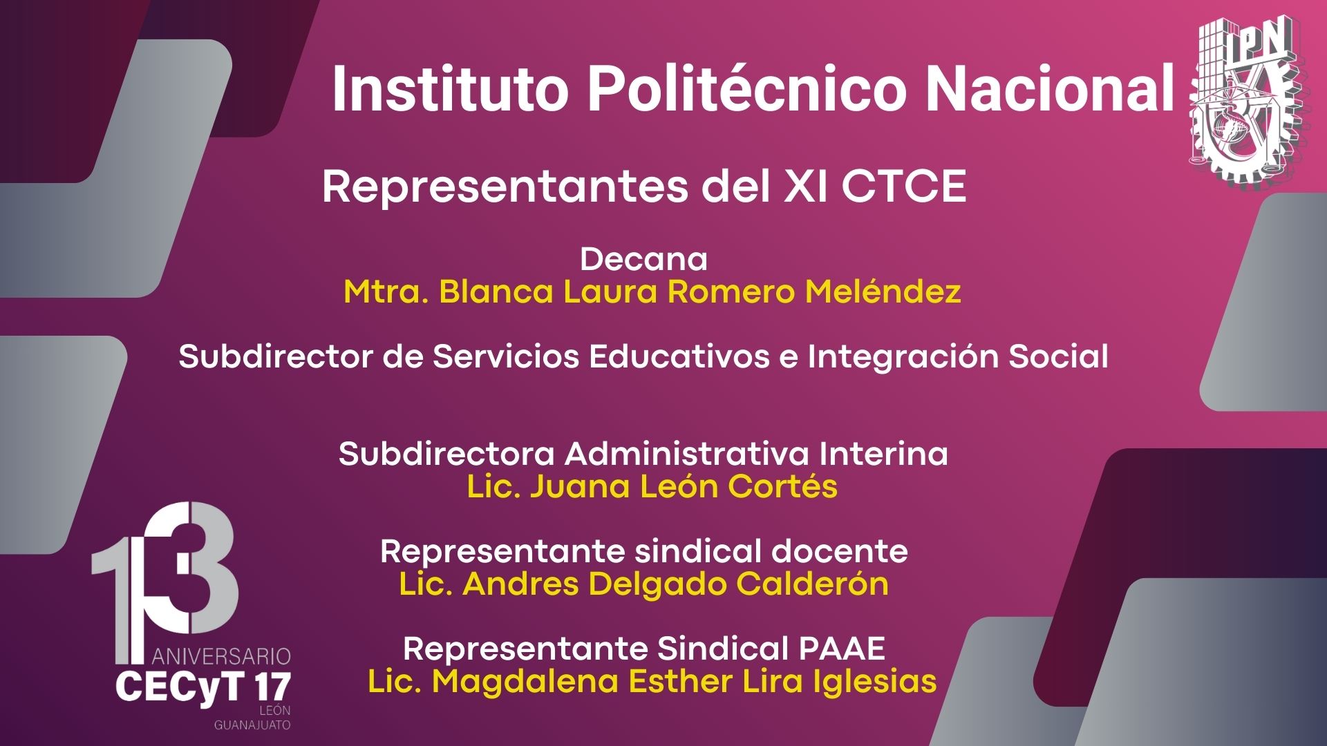 CECyT 17- Consejo Técnico Consultivo Escolar | IPN Oficial